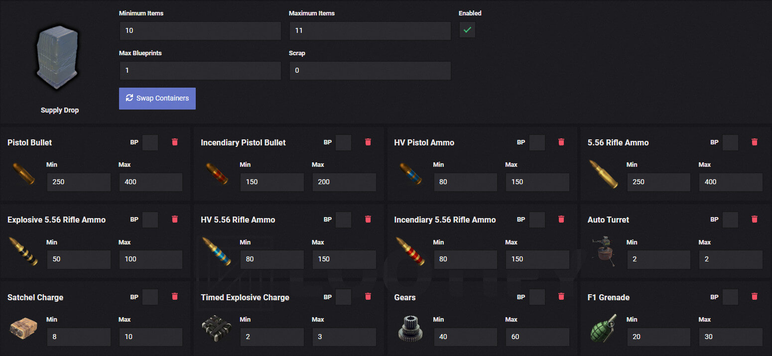 10x Loot Table Config - Lone Design