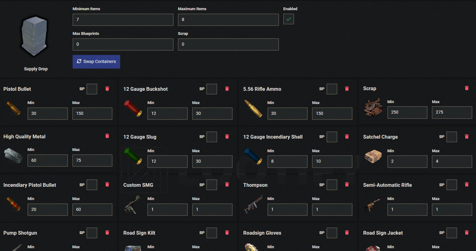 2x Loot Table Config - Lone Design