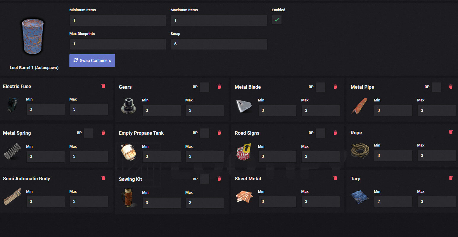 3x Loot Table Config - Lone Design