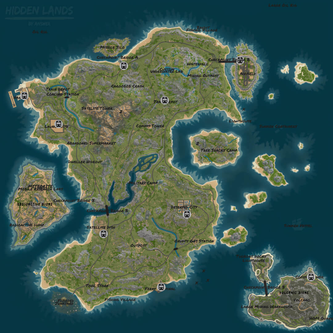 Hidden Lands Custom Rust Map - Lone Design