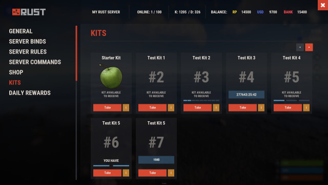 Kits Rust Plugin - Lone Design