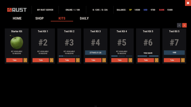 Kits Rust Plugin - Lone Design