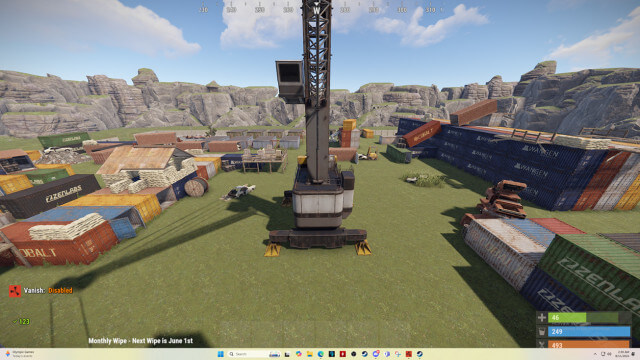 Shipping Container Storage Yard Monument Prefab & PvP Arena - Lone Design