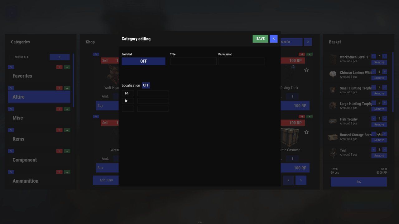 Shop Rust Plugin - Lone Design