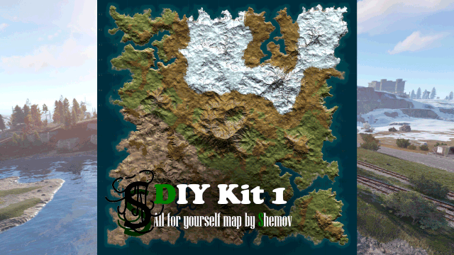 DIY Map BUNDLE Kit - Landscape + 25 Custom Monuments & Prefabs - Lone.Design