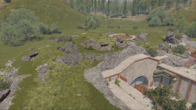 Mini Military Tunnels Rust Monument - Lone Design