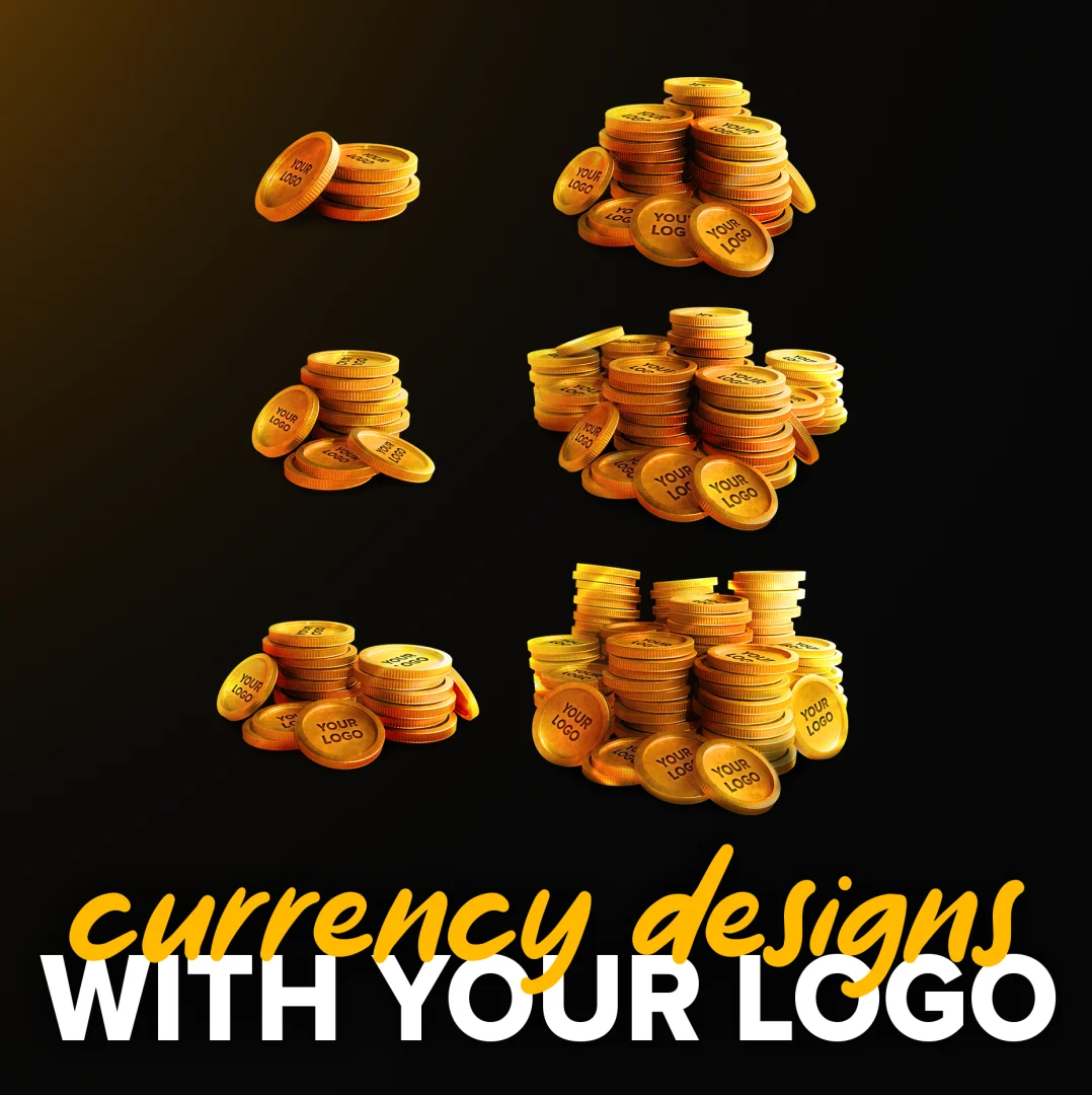 Editable Currency Icons - Lone Design