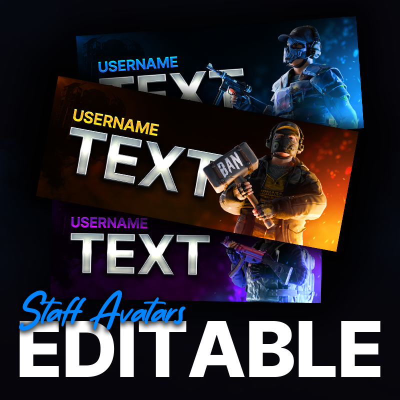 Editable Staff Banners - Lone Design