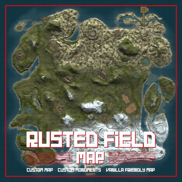 Custom Rusted Field Map - Lone Design