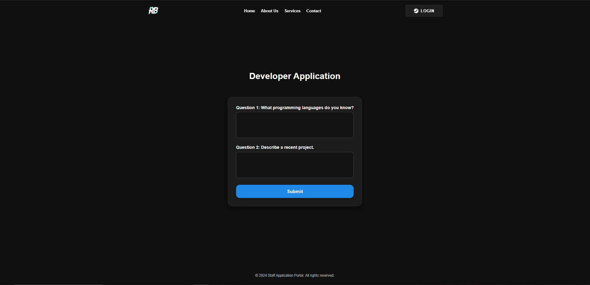 Staff Applications ( Website ) - Lone Design