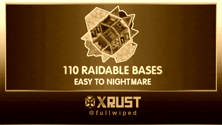 Raidable Bases Pack (Easy To Nightmare 110 Bases) - Lone Design