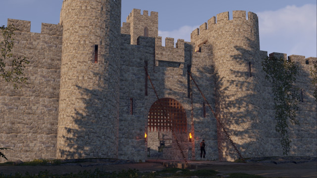 Medieval Castle Outpost, Stables & Bandit - Lone Design