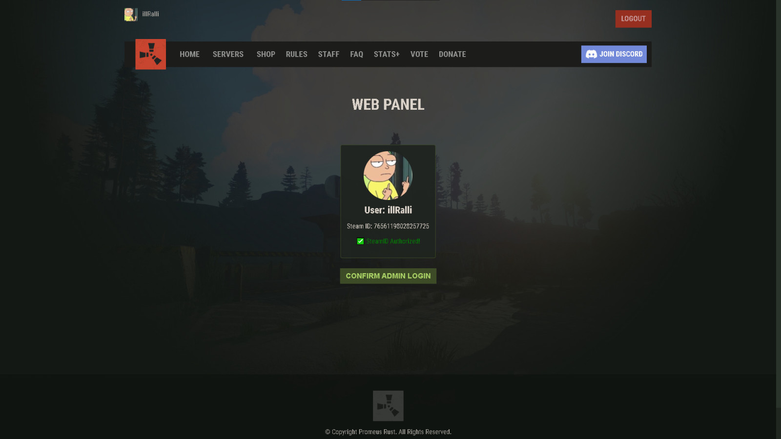 Rust Server Website Template - Outpost - Lone Design