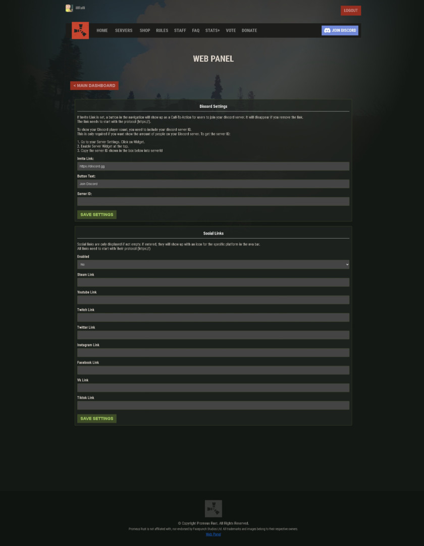 Rust Server Website Template - Outpost - Lone Design