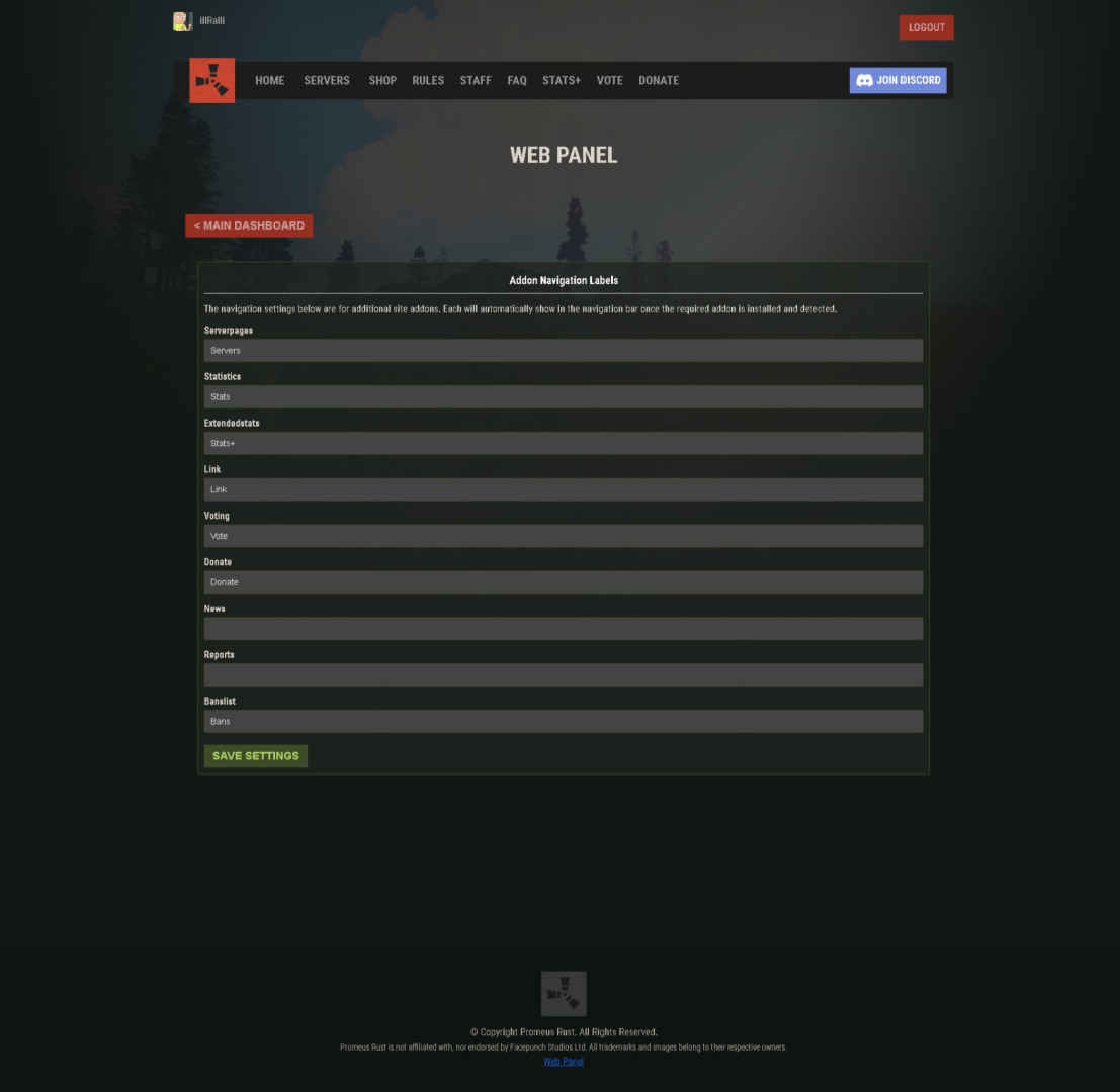 Rust Server Website Template - Outpost - Lone Design