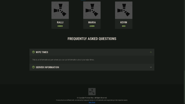Rust Server Website Template - Outpost - Lone Design