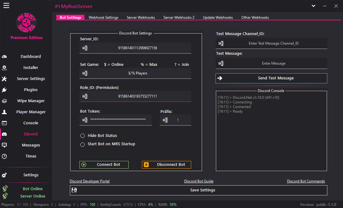 MyRustServer 6.0.3 Server Management Tool - Lone Design