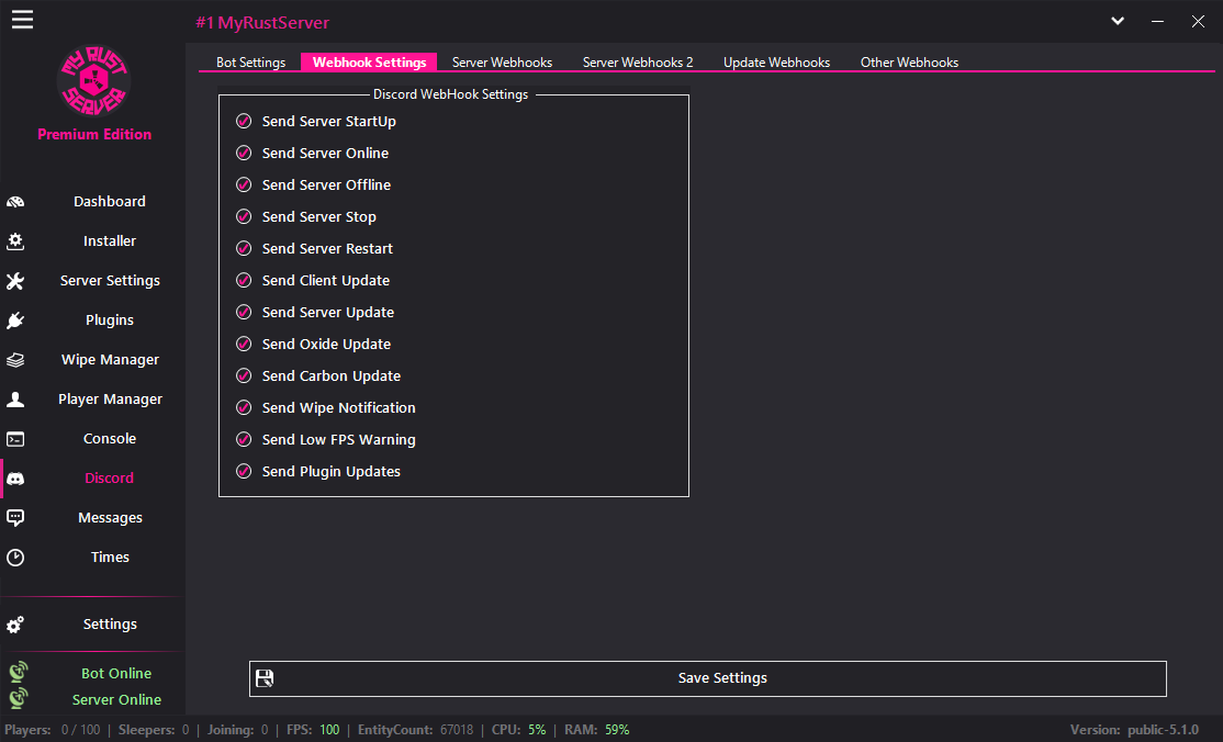 MyRustServer 6.0.3 Server Management Tool - Lone Design