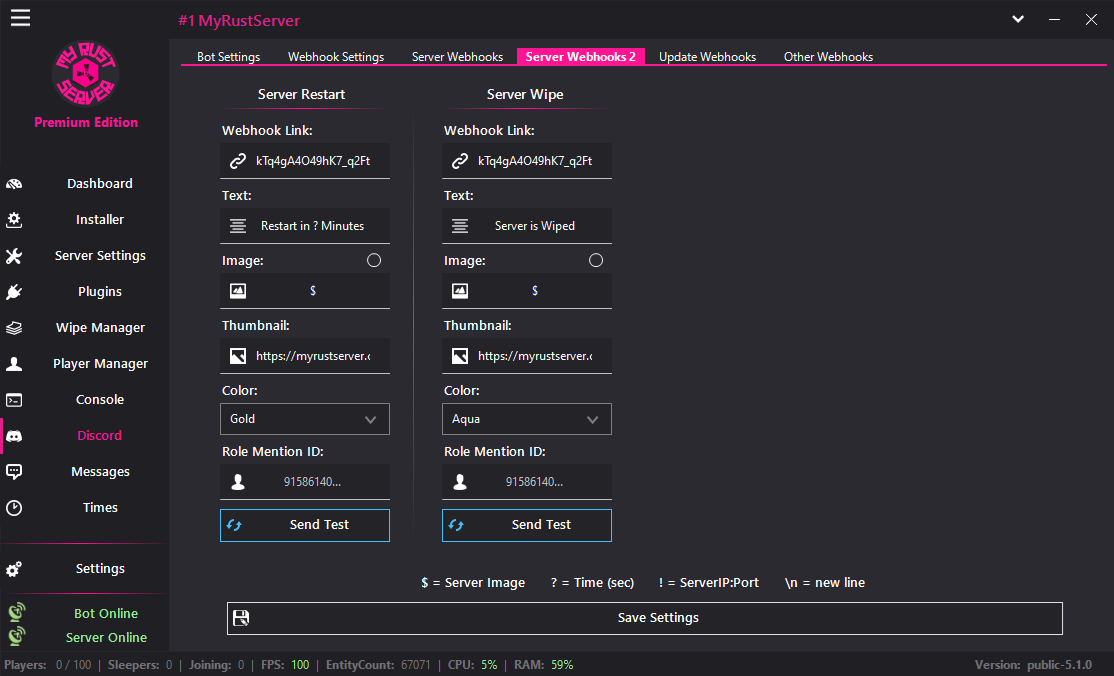 MyRustServer 5.1.3 Server Management Tool - Lone Design
