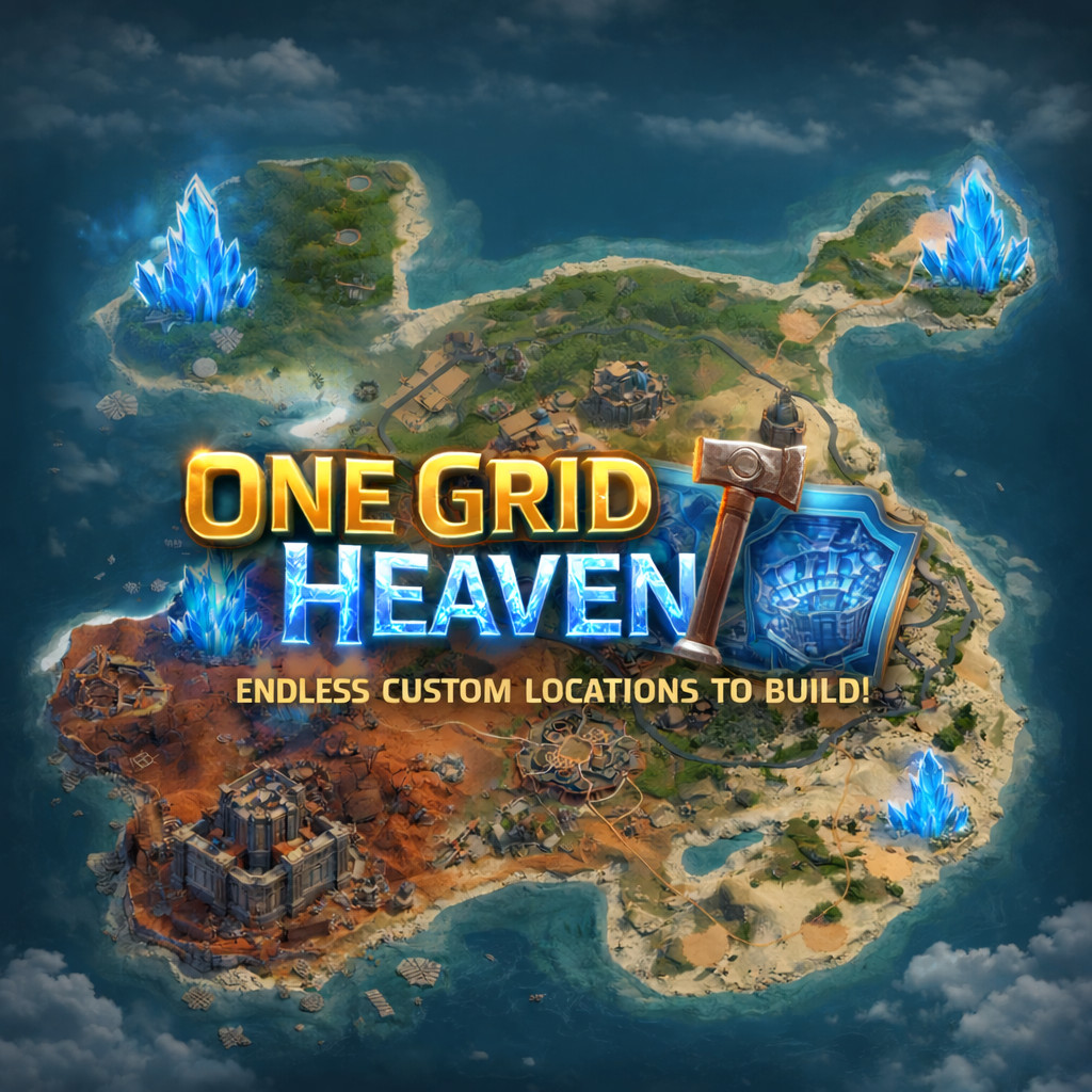 One Grid Heaven 1500K Custom Map - Lone Design
